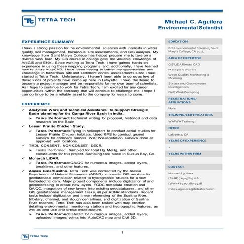 Experience Summary | DOCX | Civil Engineering Industry | Industries