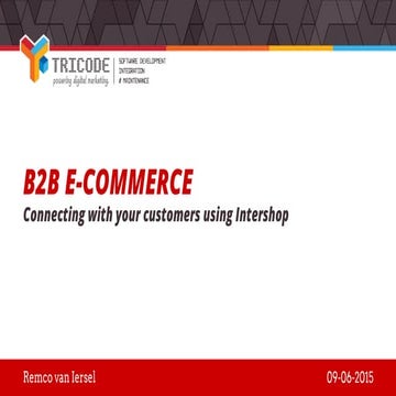 B2B ecommerce: connecting with your customers | PPT