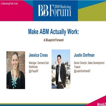 B2B marketing - Make ABM Actually Work: A Blueprint Forward | PPTX