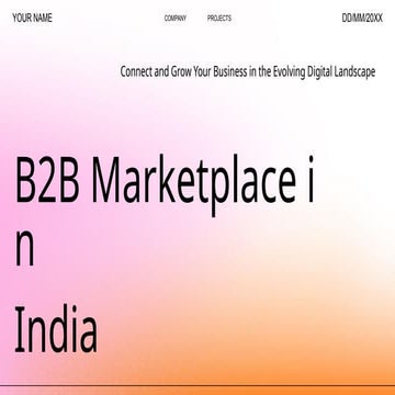 Udaan Unicorn in B2B e-Commerce | PPTX