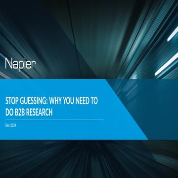 Stop Guessing: Why You Need to do B2B Research | PPT