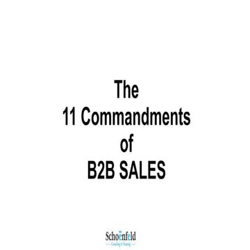 B2B sales rules | PPT