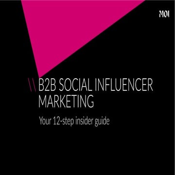 12 Step Insider Guide to B2B Social Influencer Marketing | PPT