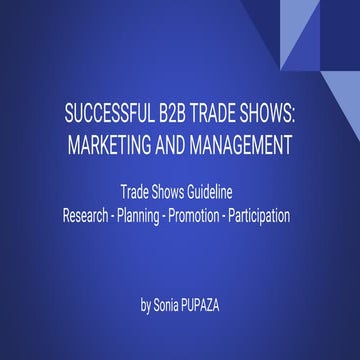 Successful B2B Trade Shows: Marketing and Management Course | PPTX ...