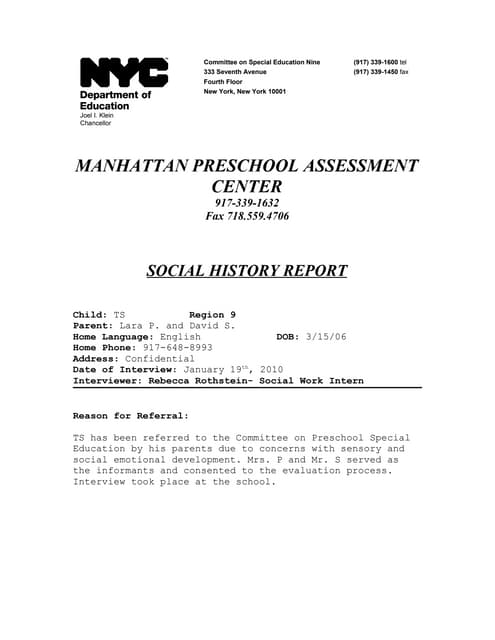 Full Psychological Report.Sample | DOCX | Parenting Children Aged 4-11 ...