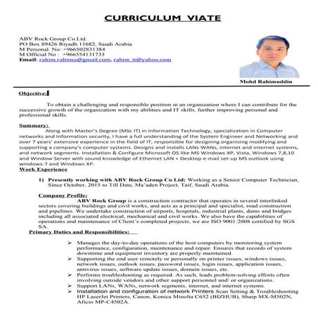 Resume (cv) Naeem Ahmad ELV Engineer | PDF