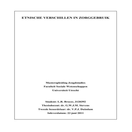 Masterthesis Lenneke Broeze | PDF