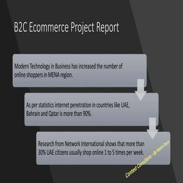 Research and Recommendations of B2C Ecommerce Project Report for MENA ...