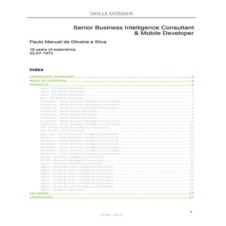 Skills Dossier | DOC