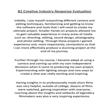 B2 Creative Industry Response Evaluation.docx