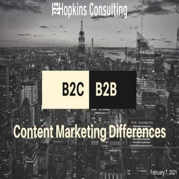 Key Differences Between the B2B and B2C Marketing | PPTX