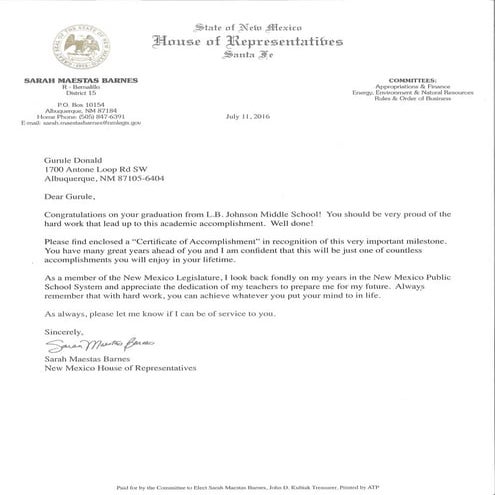 UNM Summer Camp Acceptance Letter | PDF