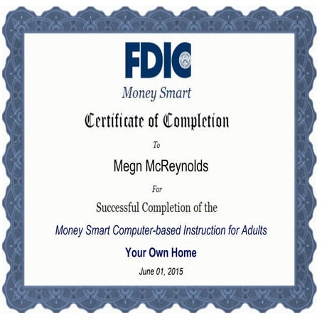 FDIC Your own home cert | PDF