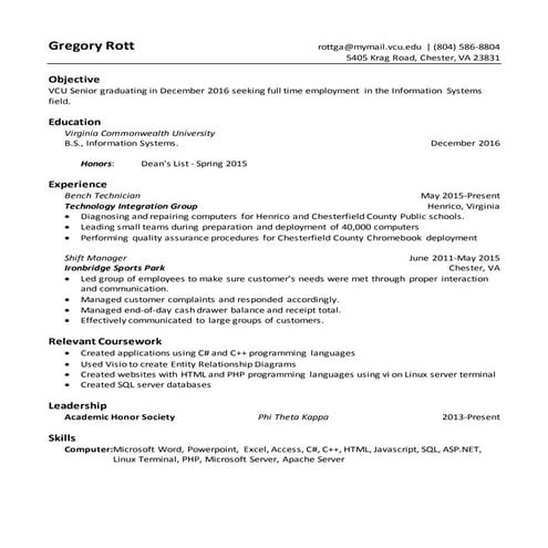 Connor O'Brien Resume | PDF