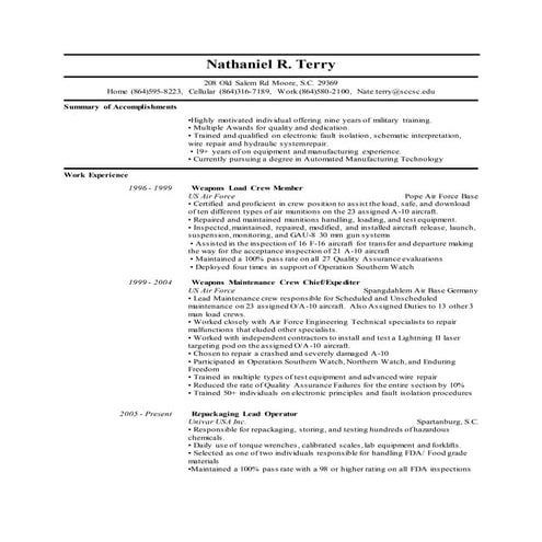 nate terry resume | DOCX