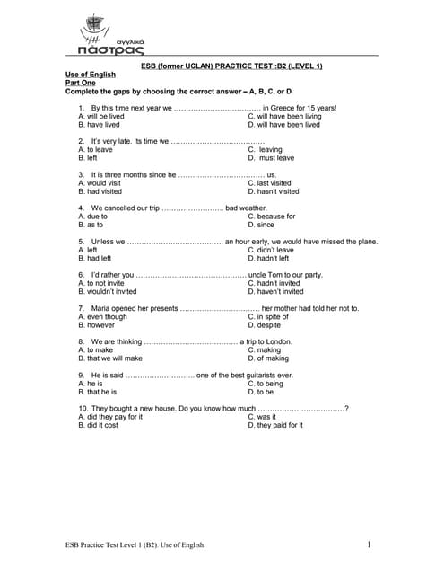 English tests | PDF