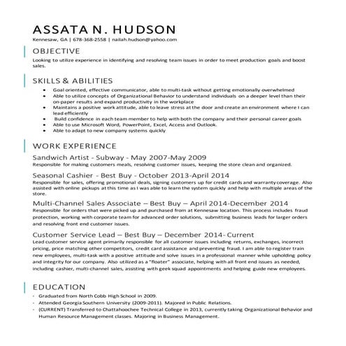 Resume1 | DOCX