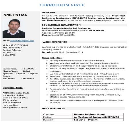 Anil CV | DOCX