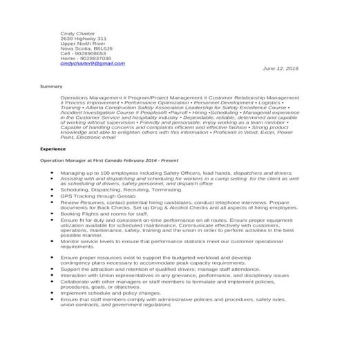 Cindy Charter Resume June 11-2016 | PDF