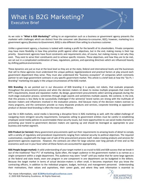 B2g marketing business to government | PPT