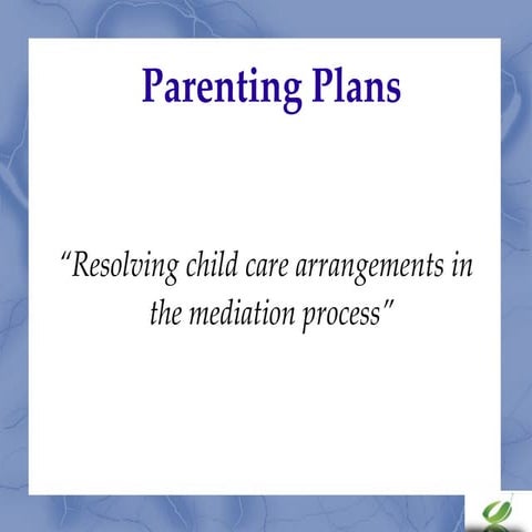 B2 parenting plans | PPT