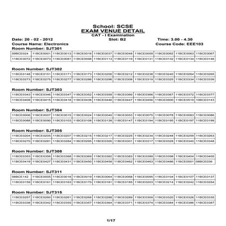 B2 slot seating plan pdf | PDF
