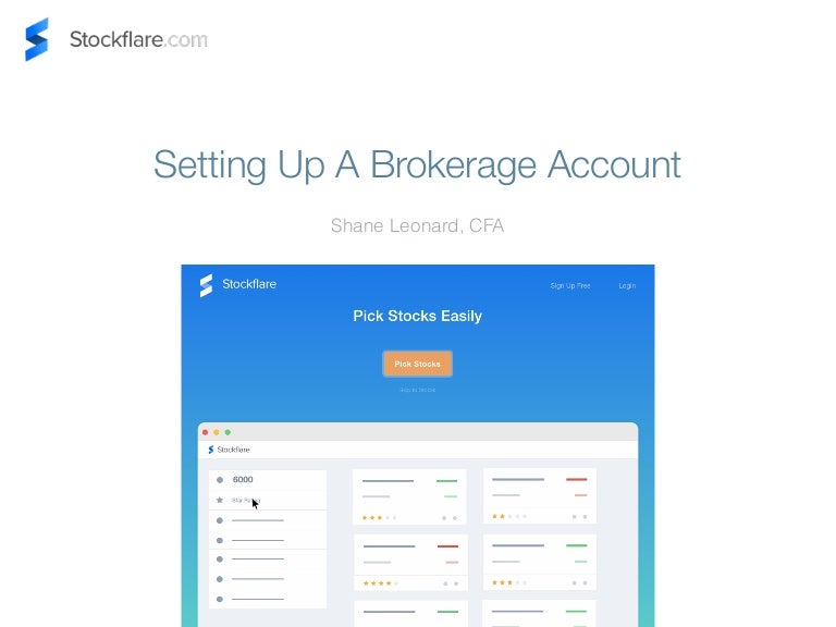 Setting up a brokerage account in the US