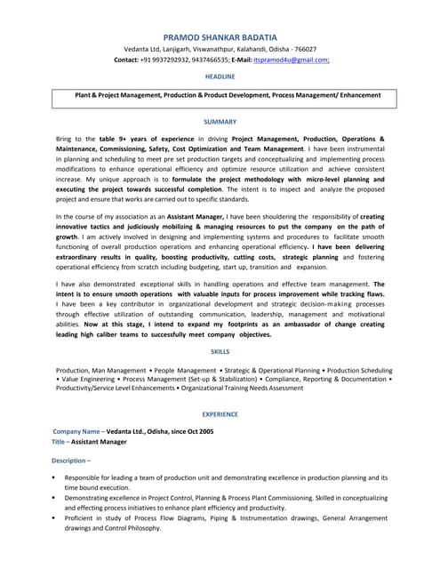 Pramod Shankar Badatia presentations