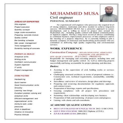 MUHAMMED MUSA CIVIL ENGG PP | PDF