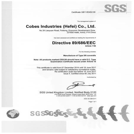 SGS Certificate | PDF