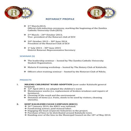 Rotarct Profile | PDF