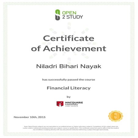 01.Financial Literacy | PDF