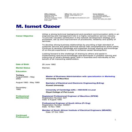 CV for CTO 08052015 | DOC