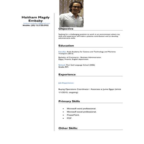 Haitham Embaby CV. | DOC