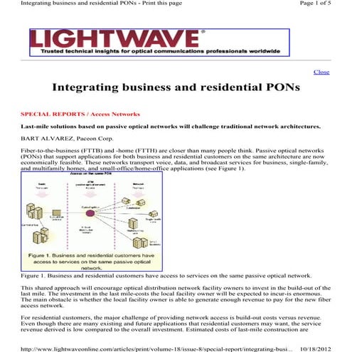 Basic optical network terminology | PPTX