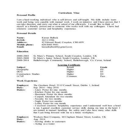 Curriculum Vitae | DOCX