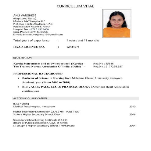 CV-Anu Varghese-2 | PDF