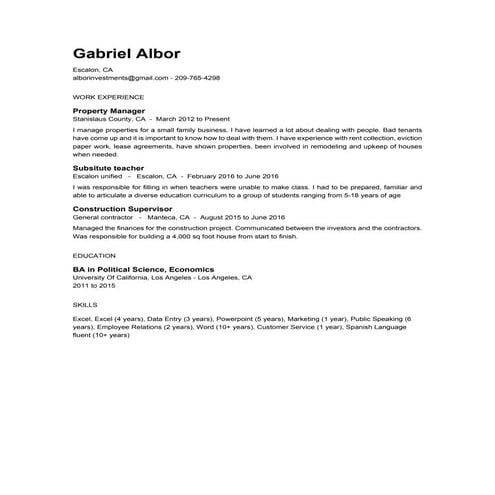 Gabriel Albor presentations