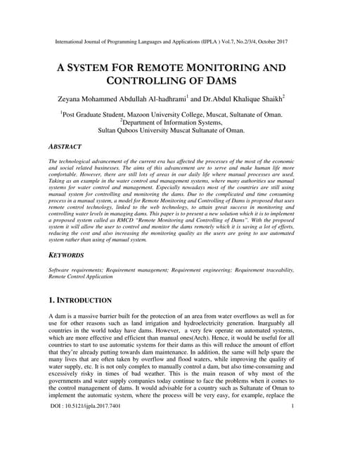 Water Level Monitoring System Pdf