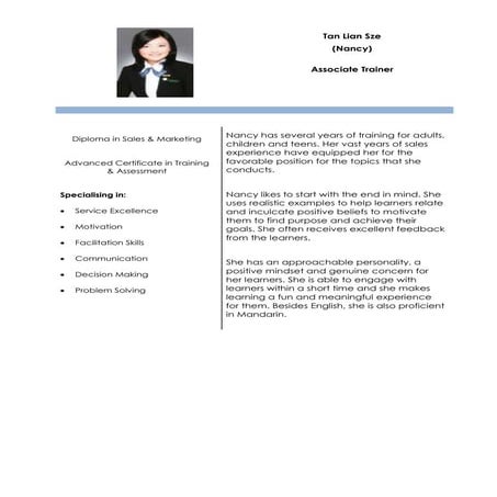 Trainer's Profile | PDF