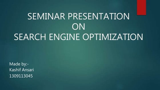 Off page optimization (seo) | PPT