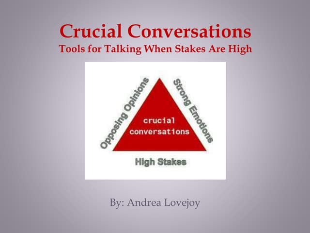 Summary crucial conversations | DOC