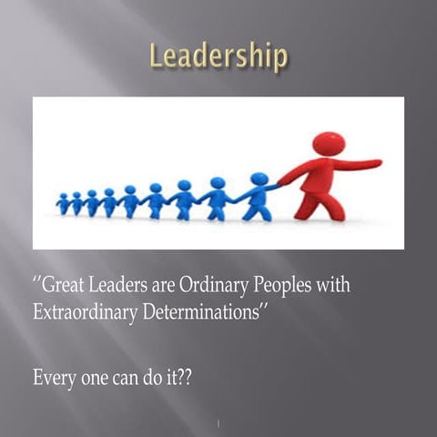 Leadership | PPT | Executive Leadership & Management | Business