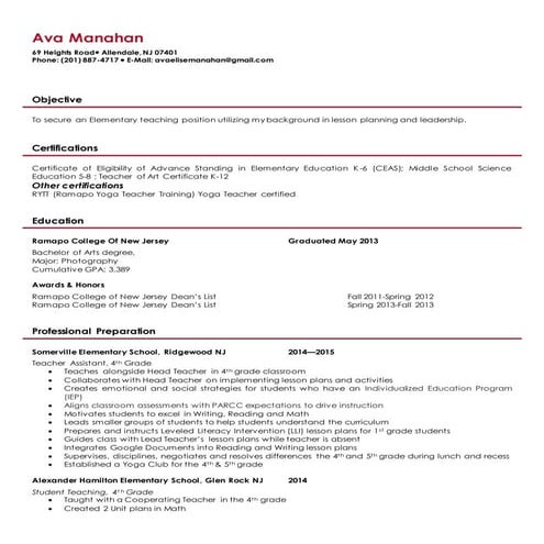 Ava Manahan__resume | PDF