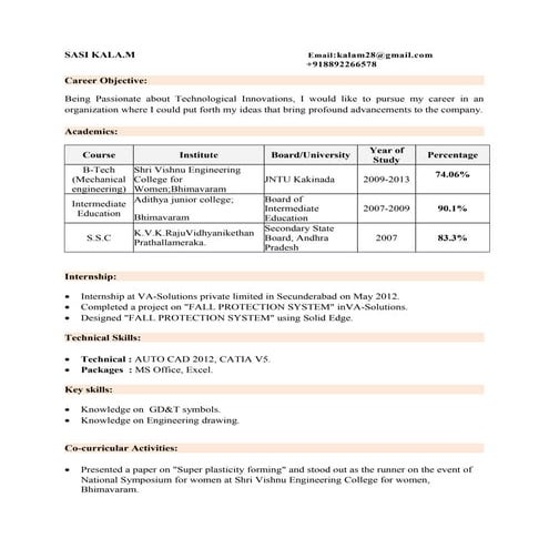 sasi Resume | PDF