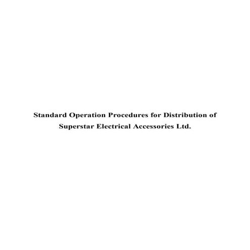 SOP for Distribution | DOCX