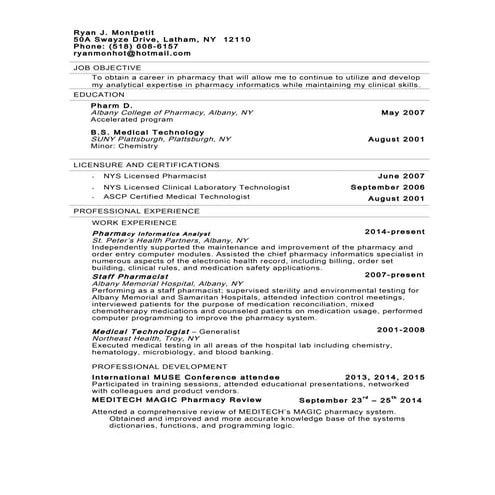 Resume June 2015 | PDF