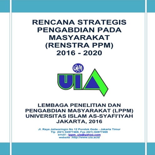 Renstra ppm-uia-2016-2020-final-up-load | PDF
