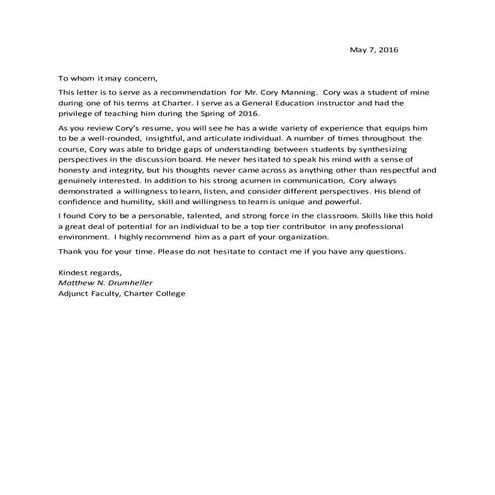 Harvard Rec. Letter | PDF