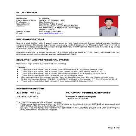 CV_Lengkap-Ucu_Muchtarom-2016 | PDF